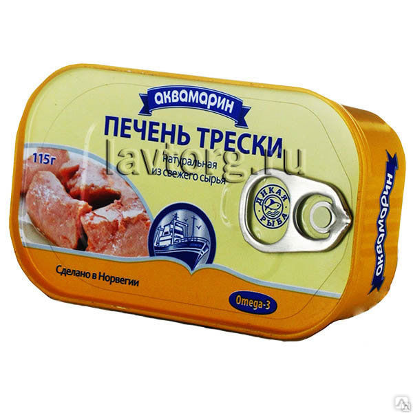 Печень Трески натуральная Аквамарин
